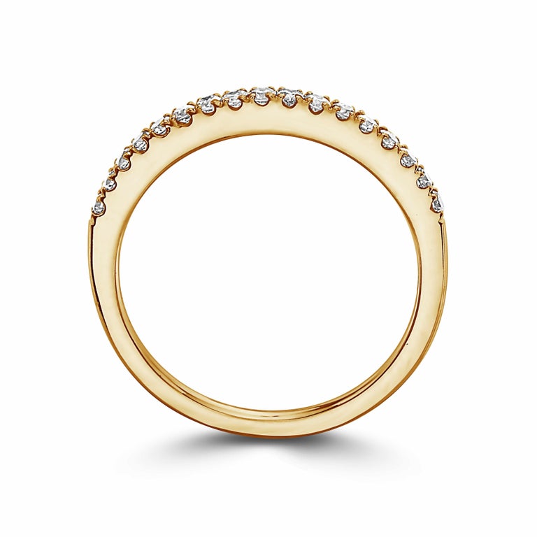 LeVian Creme Brulee Band Ring 1/4 Cts Nude Diamonds Set in 14k Yellow ...