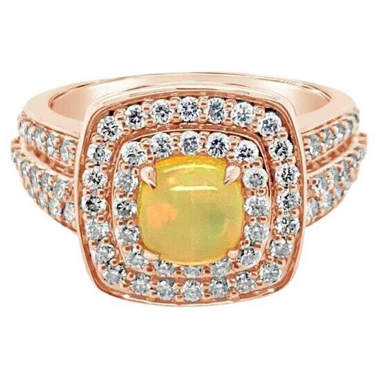 LeVian Creme Brulee Ring Opal Nude Diamonds 14K Strawberry Gold For ...