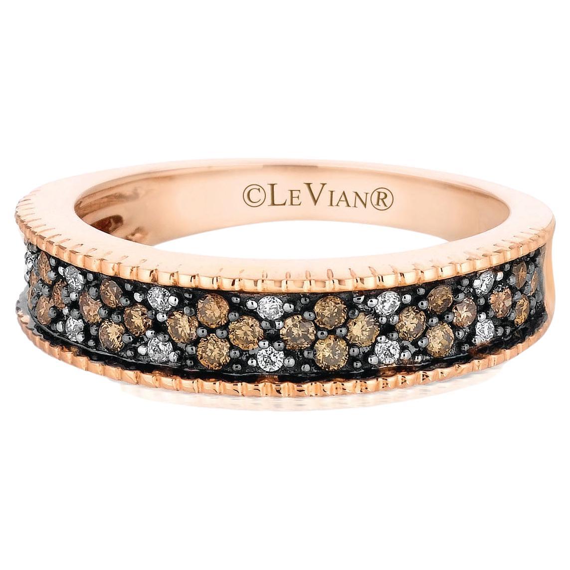 Levian Ring Band Chocolate White Diamond in 14K Rose Gold 7 8cts For ...