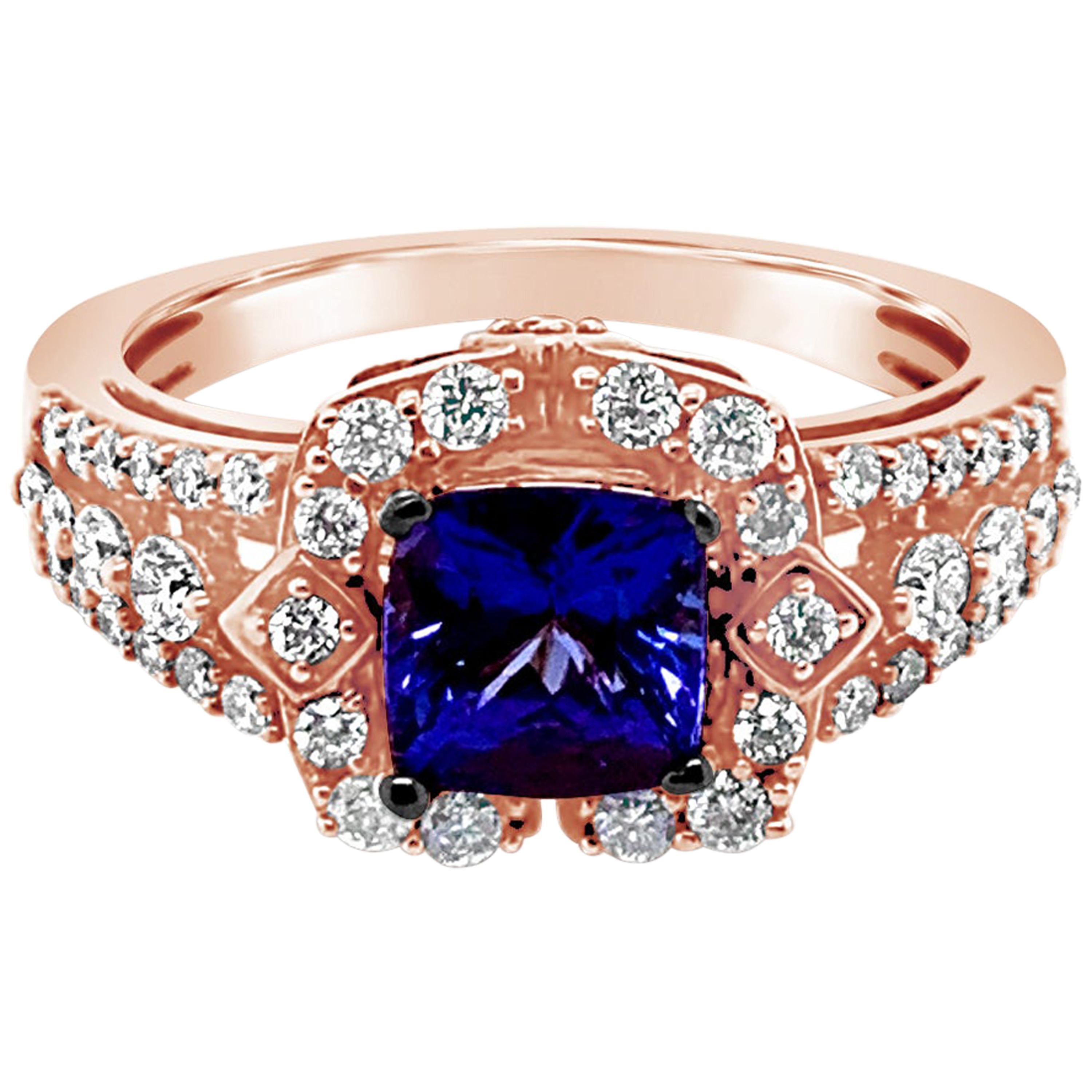 LeVian Ring Blueberry Tanzanite Vanilla Diamonds 18 Karat Strawberry ...