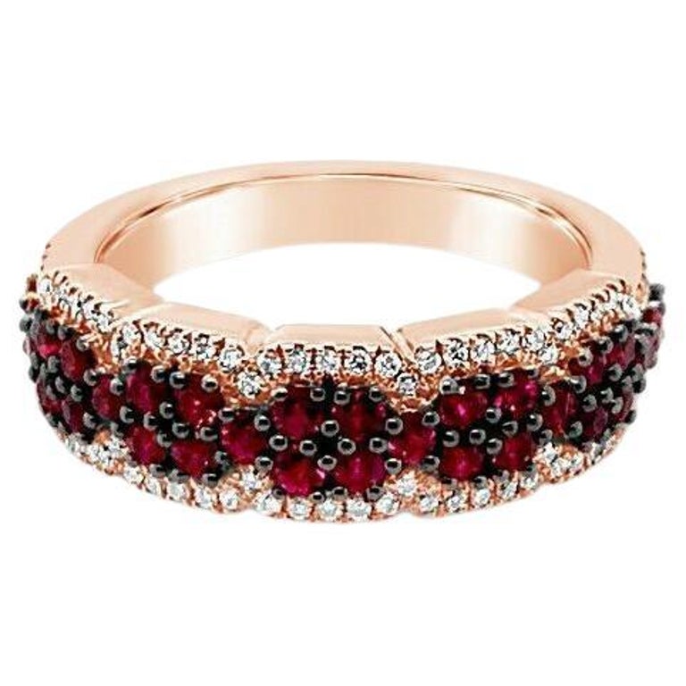 Le Vian Ring Ruby Vanilla Diamonds 14K Strawberry Gold For Sale at 1stDibs