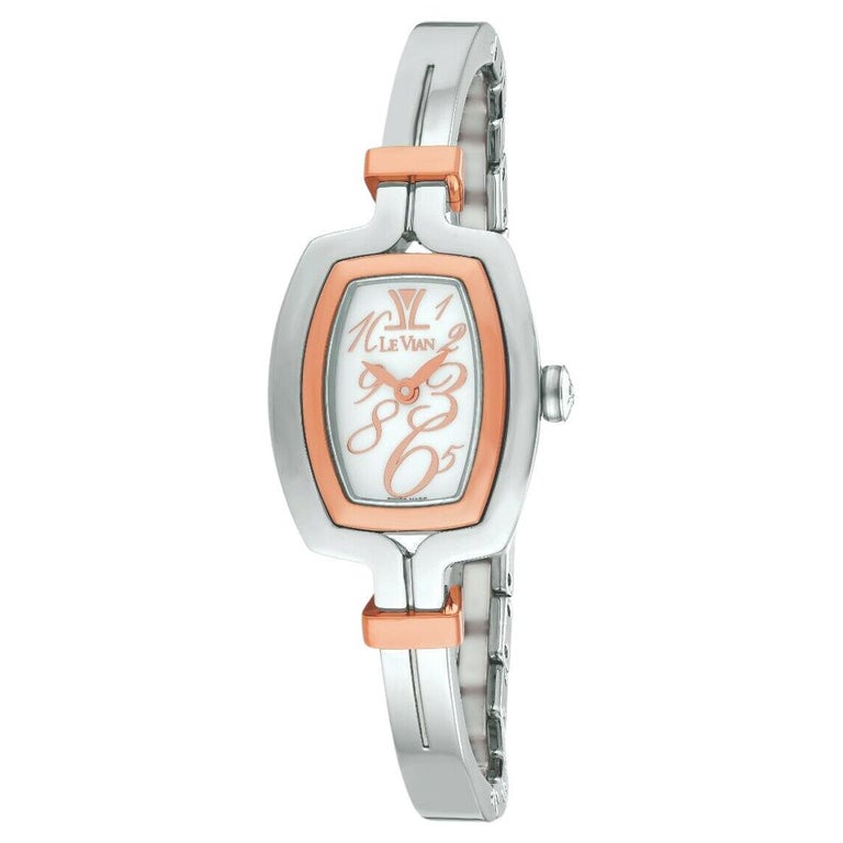 LeVian Time Bangle Watch Stainless Steel For Sale at 1stDibs