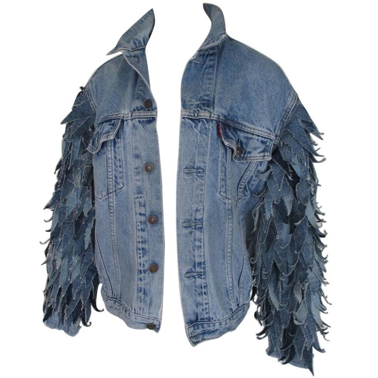 Levi's Blue Denim Faith Connexion NTMB Unique Jacket at 1stDibs