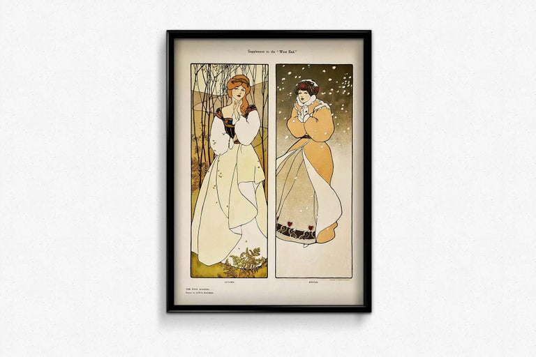 Lewis Baumer - Art nouveau style poster by Lewis Baumer For Sale at 1stDibs