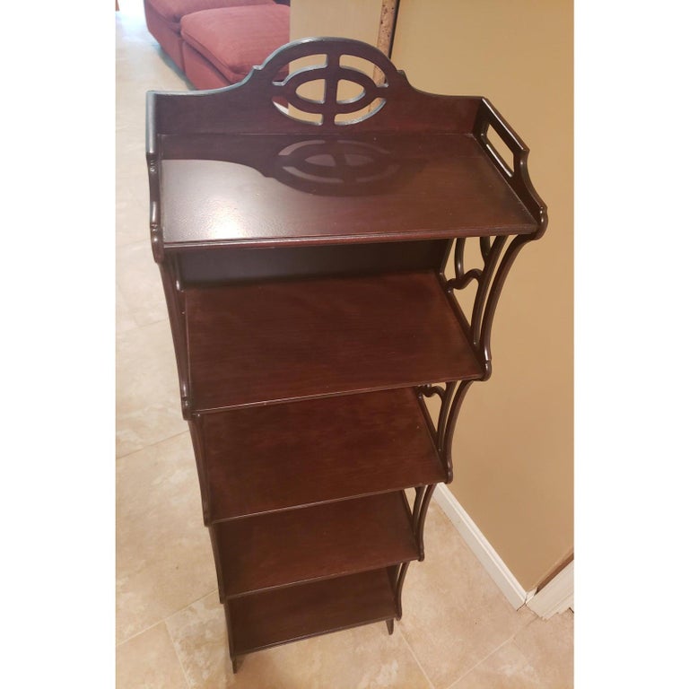 Lewis Butler 1960s Chippendale Display Shelf, Etagere, Bookshelf For ...