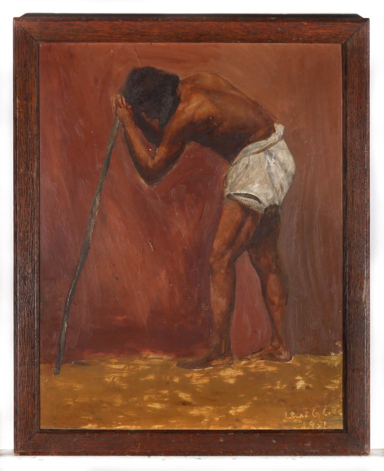 Lewis G. Green - Lewis G. Green - 1951 Oil, Weary Bones For Sale at 1stDibs