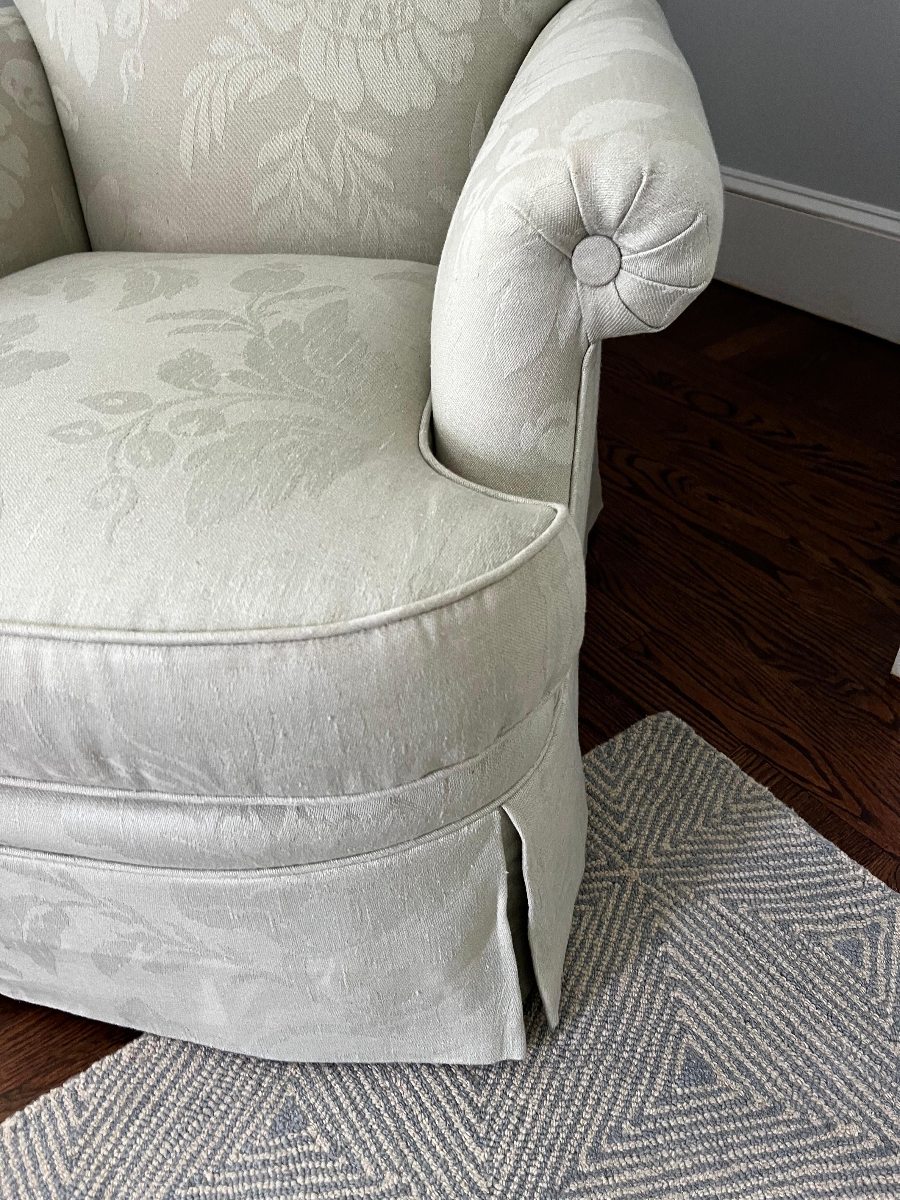 Lewis Mittman Signed Luxurious High-end Upholstered Club Chair For Sale ...