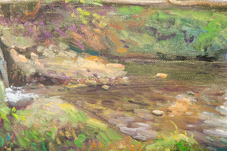 Li Zhao - Li Zhao Impressionist Original Oil On Canvas "Wetland Park ...