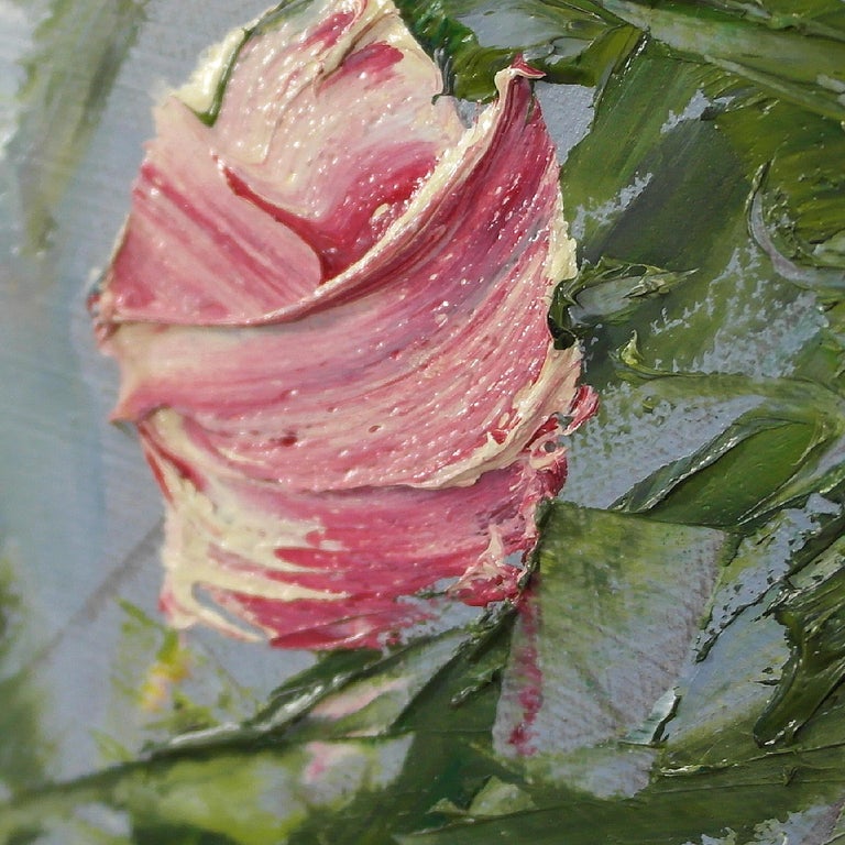 Libbi Gooch - Black Jar and Roses, Libbi Gooch, Semi-Abstract Painting ...