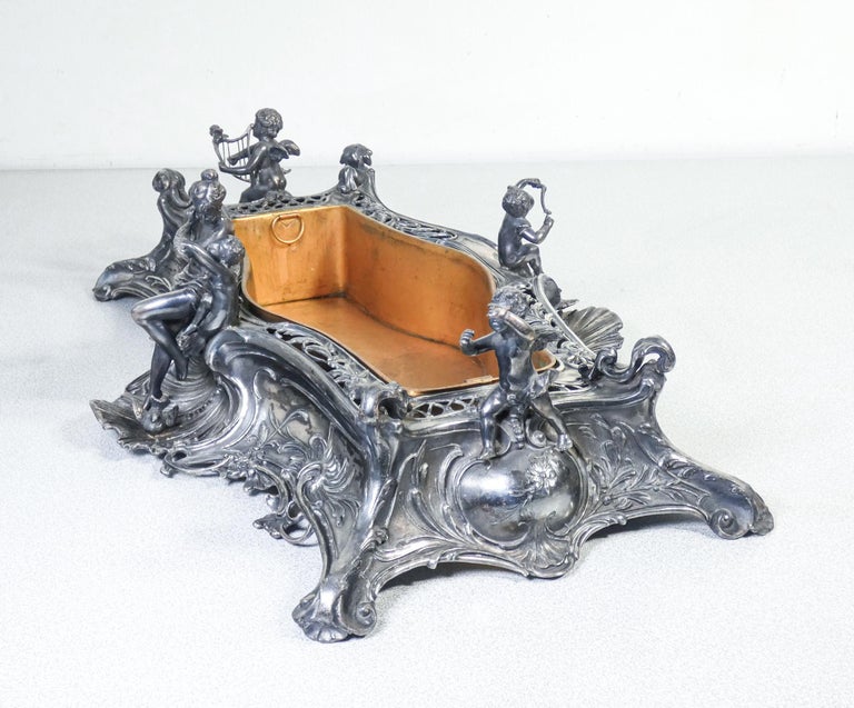 Liberty Centerpiece in Embossed and Silvered Metal, 20th Century For ...