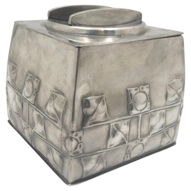 Liberty and Co A. Knox Tudric Pewter Biscuit Box in Art Nouveau Style ...