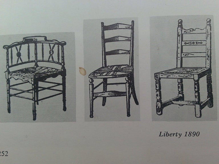 Liberty and Co. An English Aesthetic Movement Walnut Ladder Back Rush ...