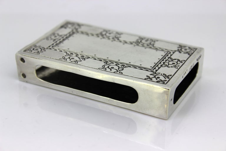 Liberty and Co, Antique Sterling Silver Matchbox Holder, Birmingham ...