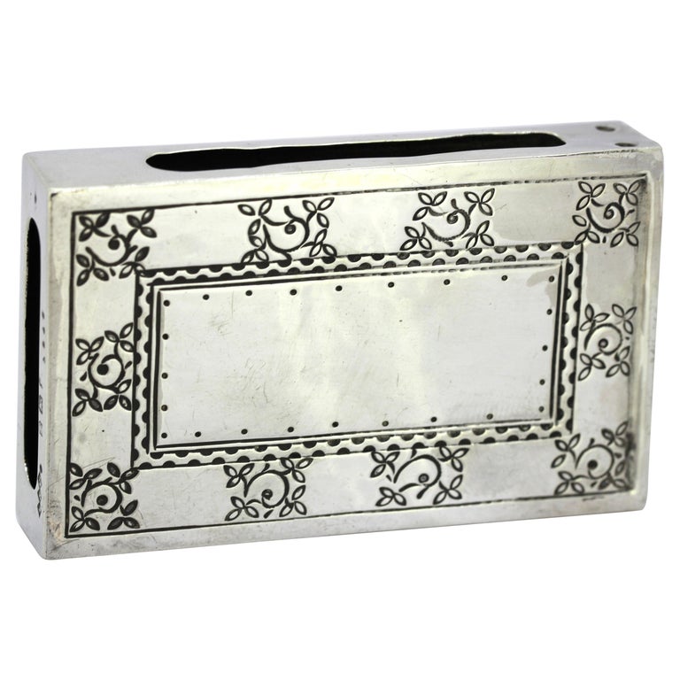 Liberty and Co, Antique Sterling Silver Matchbox Holder, Birmingham ...