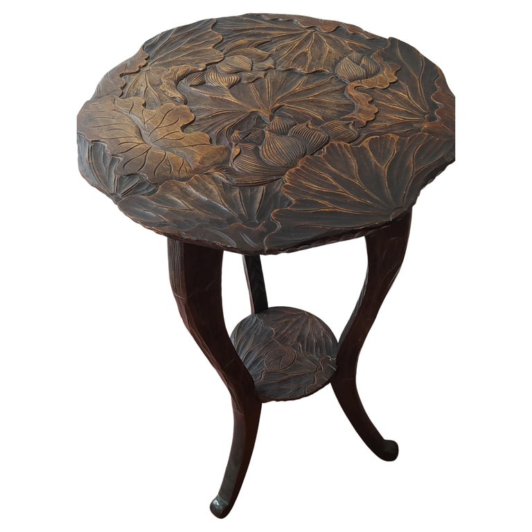 Liberty and Co Carved Japanese Occasional Table circa 1900 at 1stDibs
