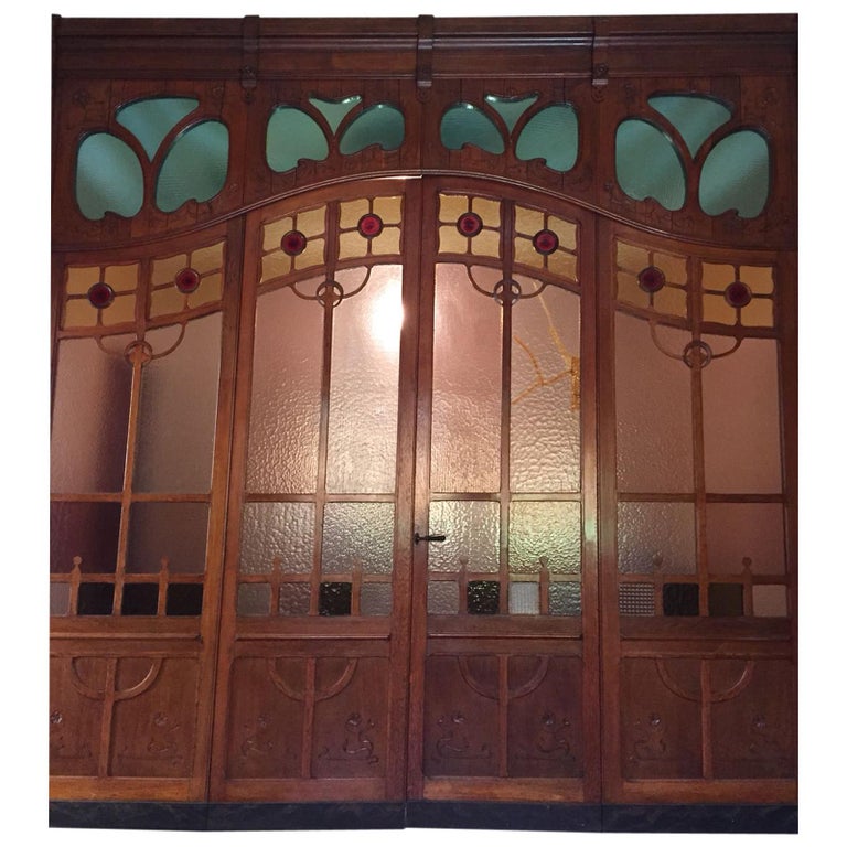 Liberty Glass Door with Oak Frame For Sale at 1stDibs