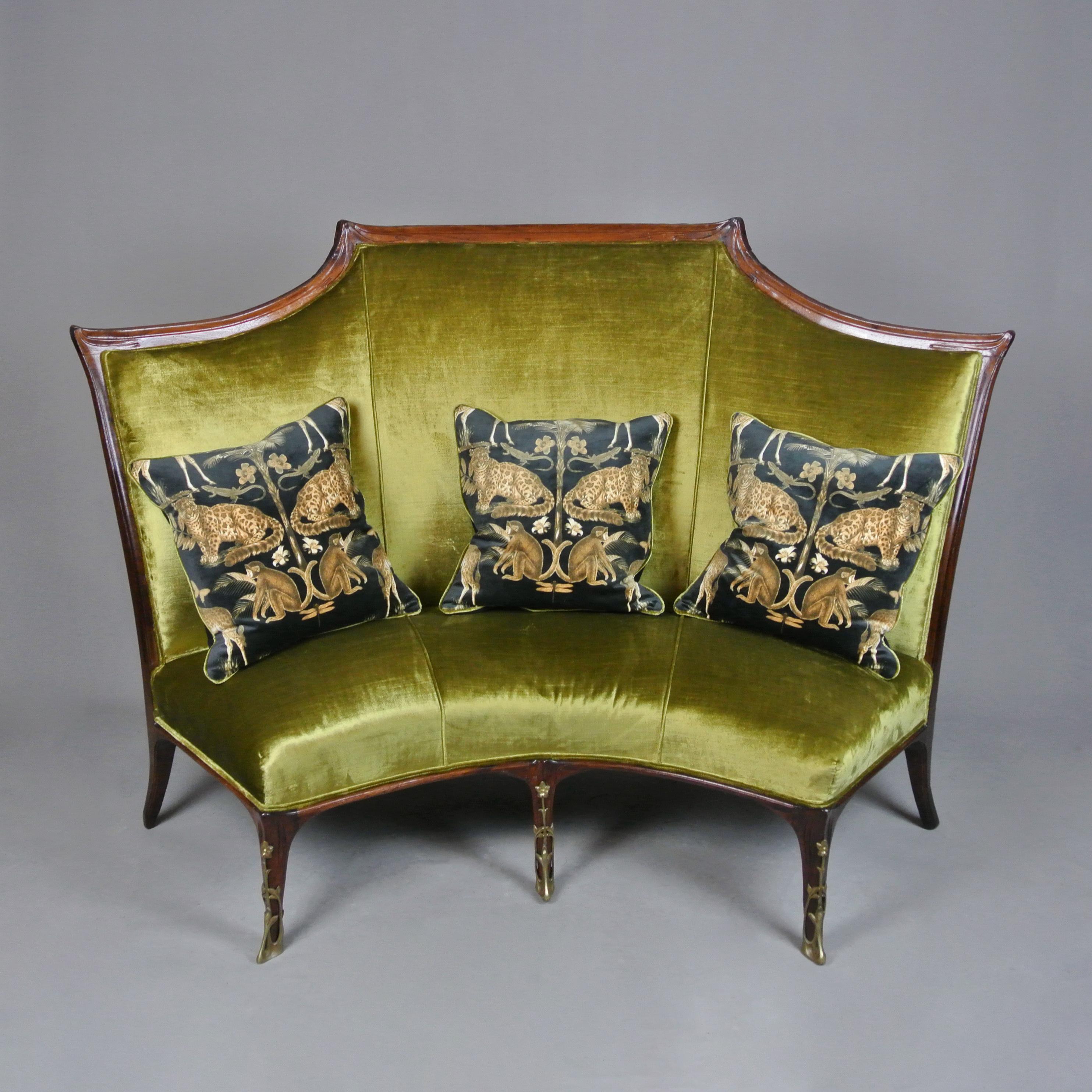Louis Majorelle - An Exquisite Art Nouveau Settee c. 1900 For Sale at ...
