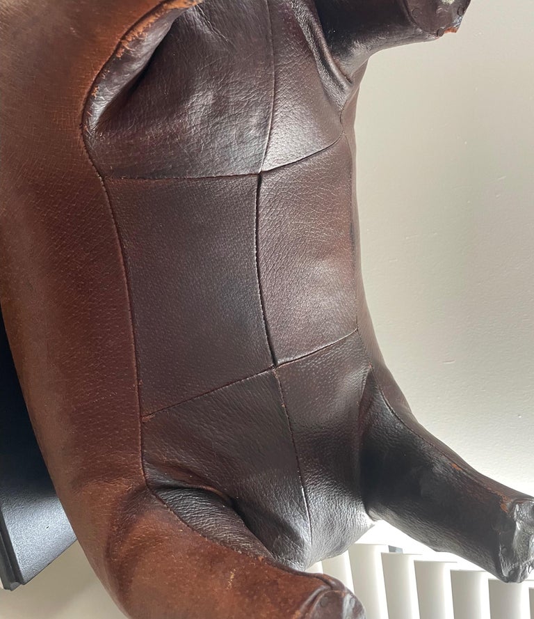 Liberty 's Ottoman Leather Pig by Dimitri Omersa For Sale at 1stDibs