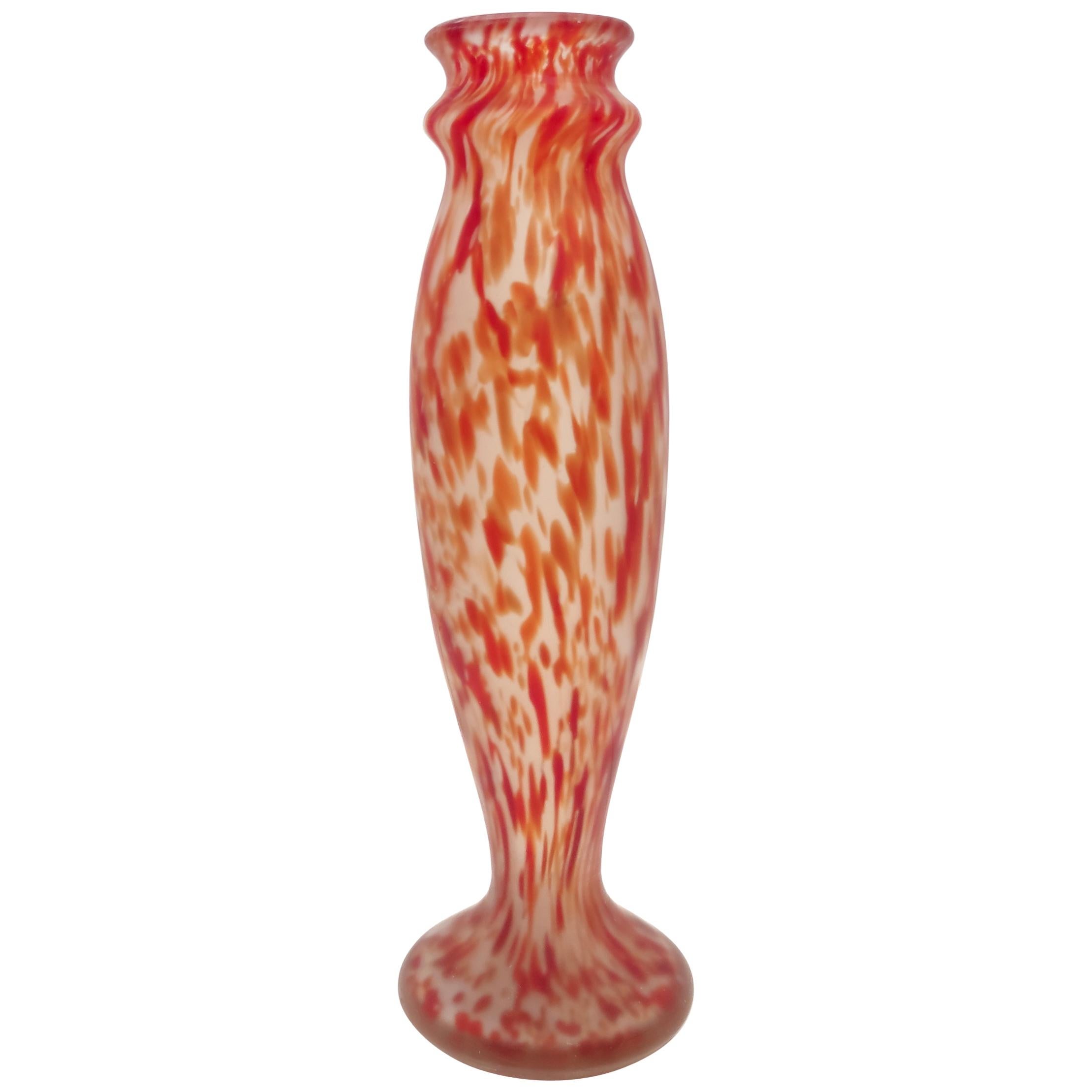 Garniture of Three Art Nouveau Cameo Glass Vases by Legras, Paris For ...