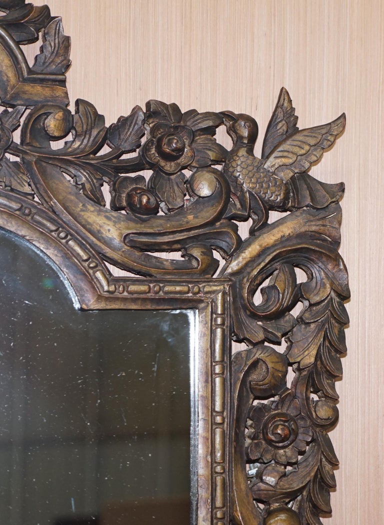 Liberty's London Ornately Carved Vintage Wall Mirror Birds and Flowers ...