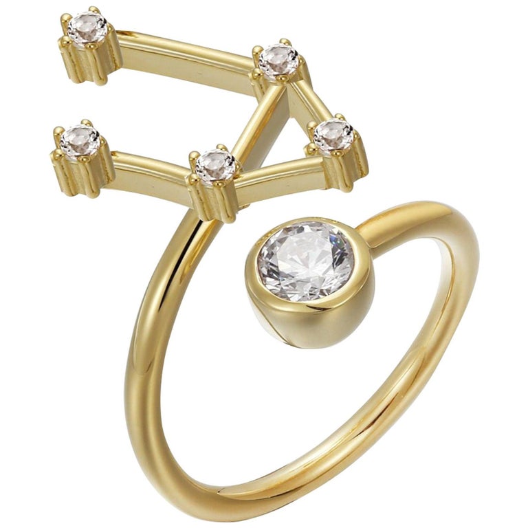 Customizable Libra Constellation Ring For Sale at 1stDibs