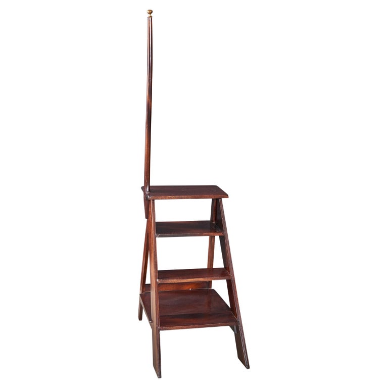 Library Ladder with Brass Top Handle For Sale at 1stDibs