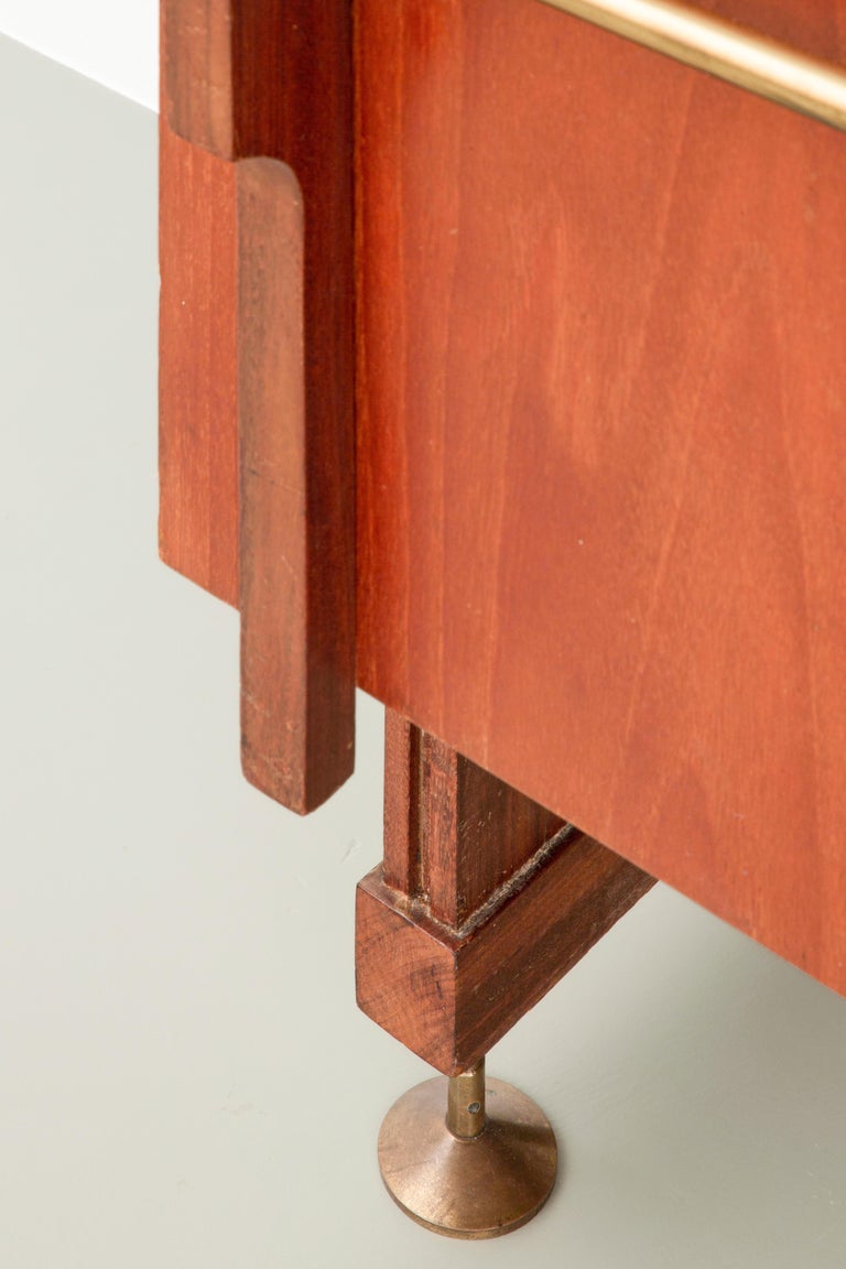 Library / Wardrobe in Teak, Walnut and Brass, Italy, 1960's For Sale at ...