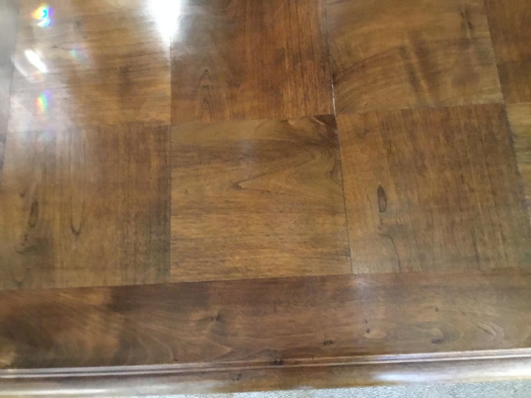 Library Table or Side Table, Walnut with Parquetry Top at 1stDibs