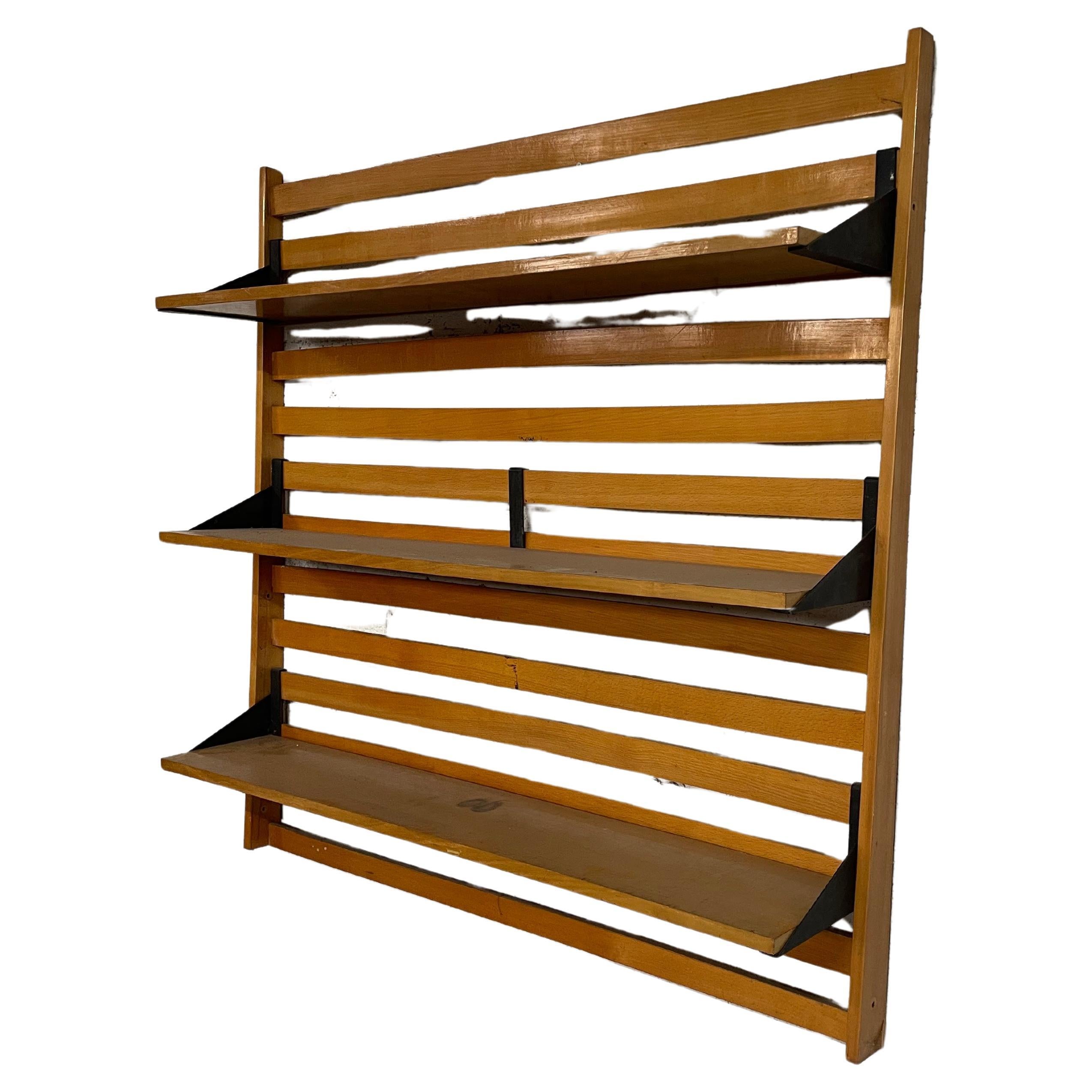 One off Hanging Wall Bookcase by Anselmo Vitale, Italy, 1960s For Sale ...
