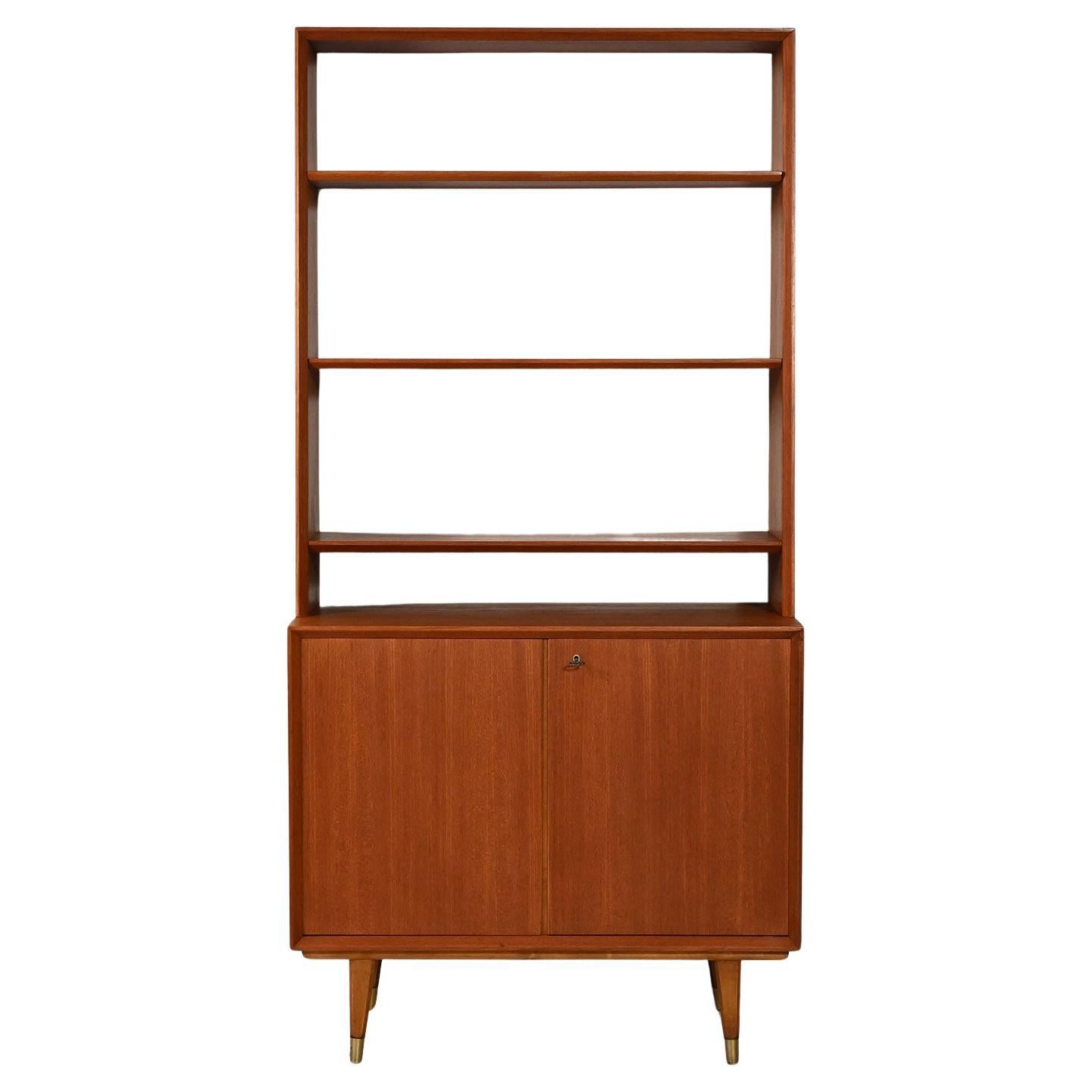 Scandinavian teak bookcase, 1950s/60s For Sale at 1stDibs