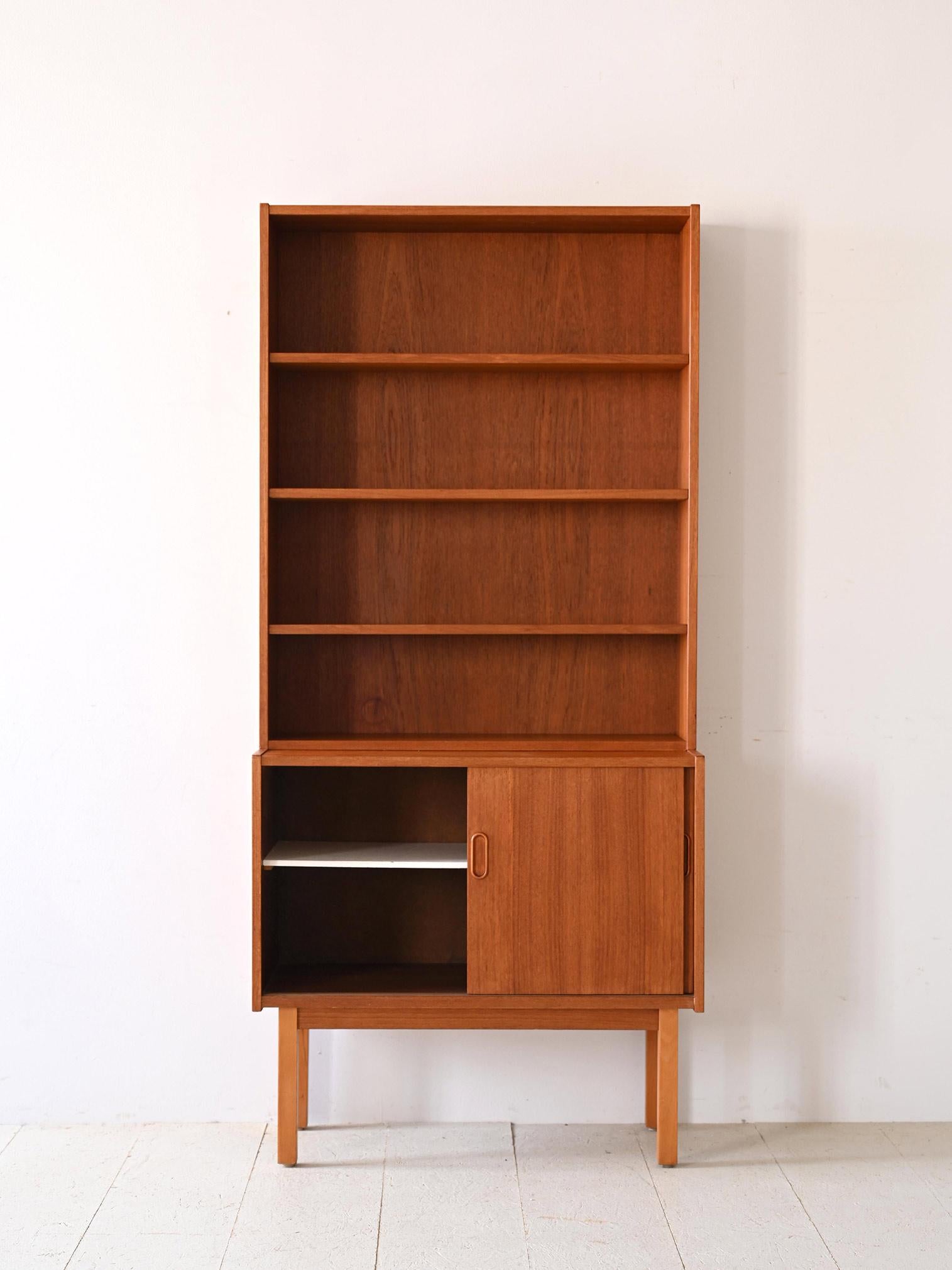 Swedish vintage teak bookcase For Sale at 1stDibs