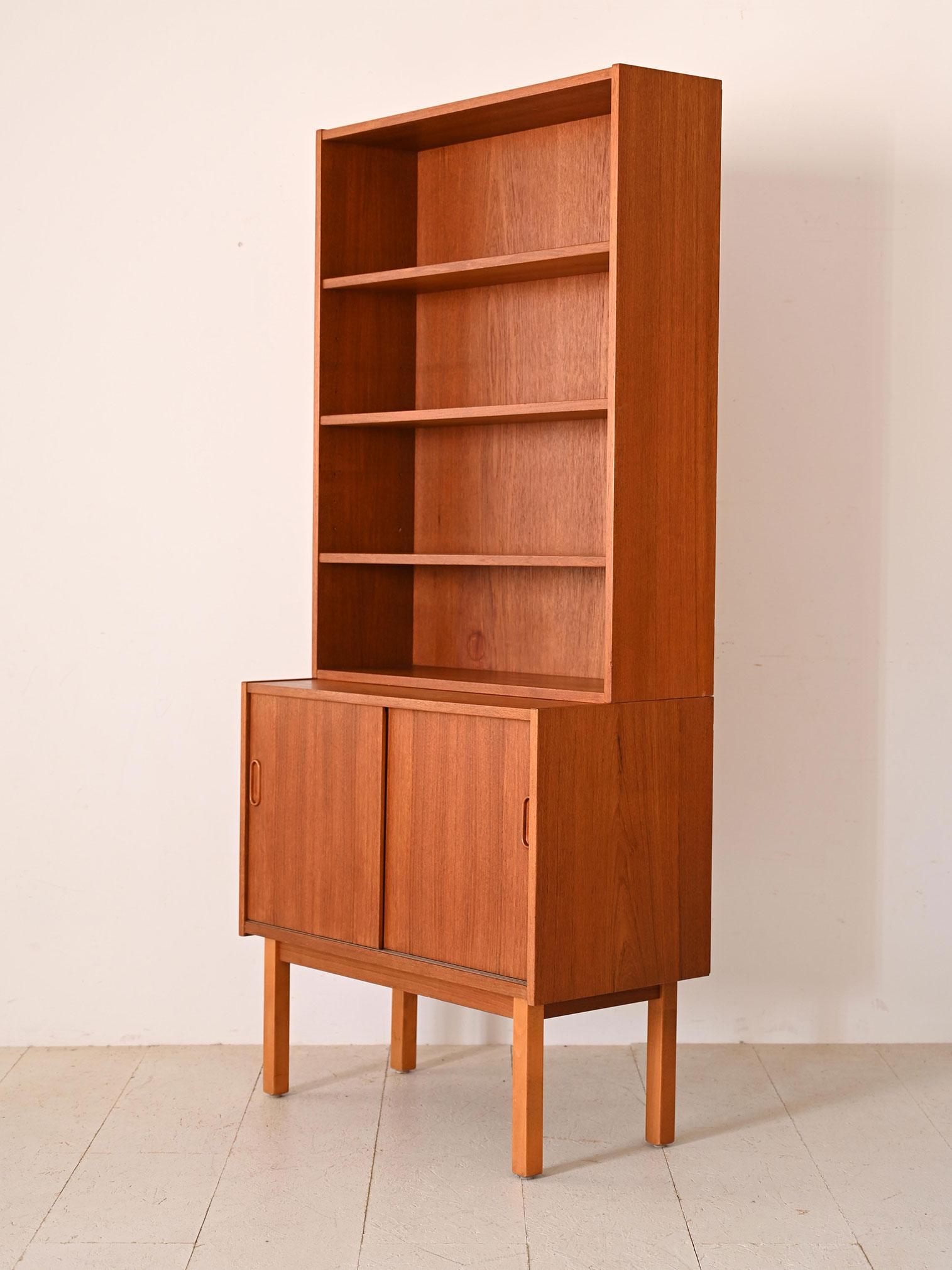 Swedish vintage teak bookcase For Sale at 1stDibs