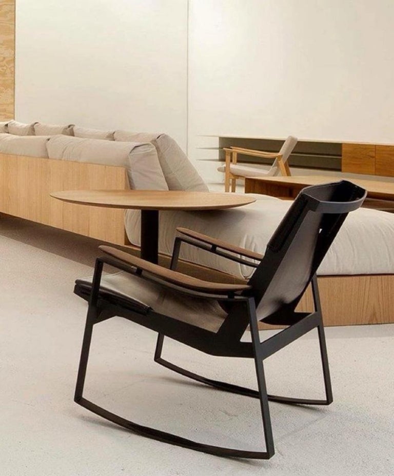 Licce Lounge Chair by Sollos in Black Leather For Sale at 1stDibs