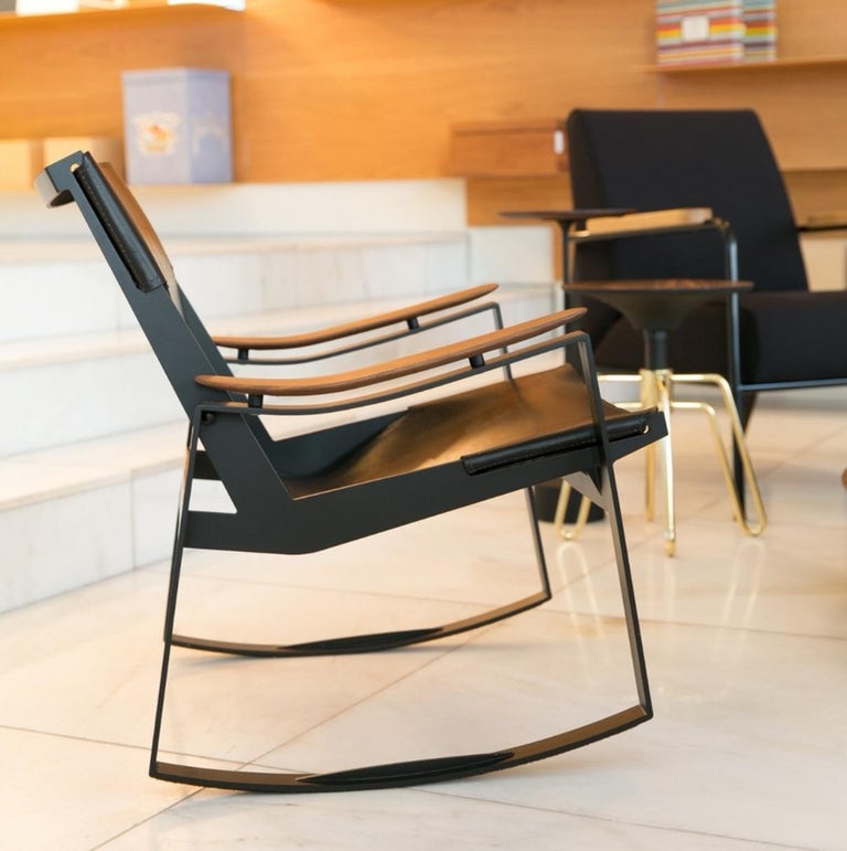 Licce Lounge Chair by Sollos in Black Leather For Sale at 1stDibs