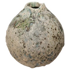 Lichen Vase with Autumn Textured Glaze For Sale at 1stDibs