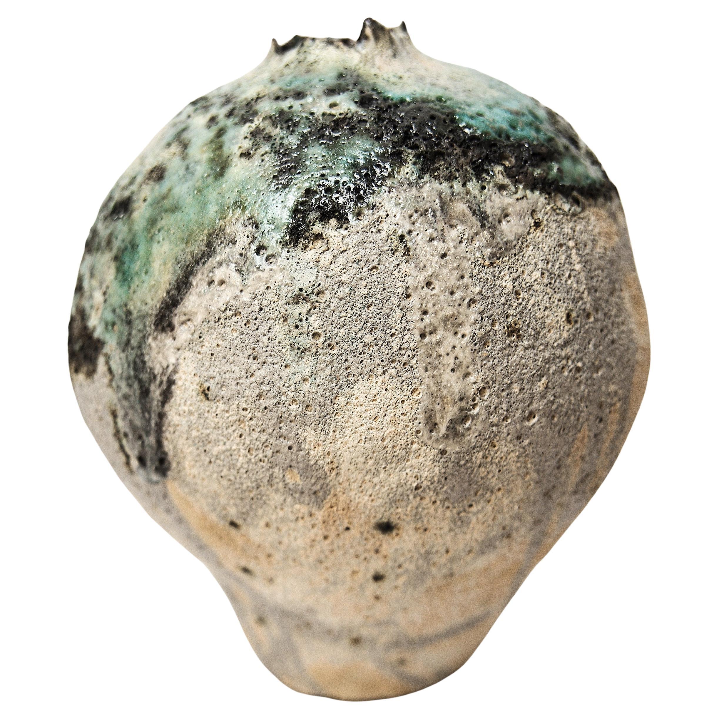 Lichen Vase with Autumn Textured Glaze II For Sale at 1stDibs