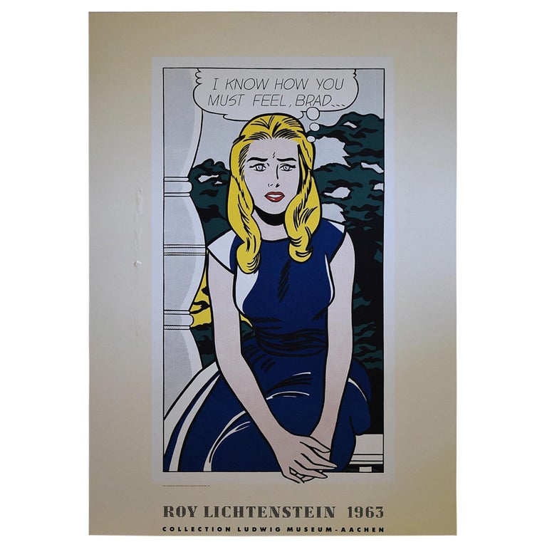 Lichtenstein vintage exhibition poster featuring 1963 Roy Lichtenstein ...