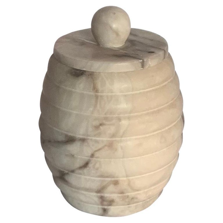 Lidded Alabaster Jar, Italy, Mid Century at 1stDibs