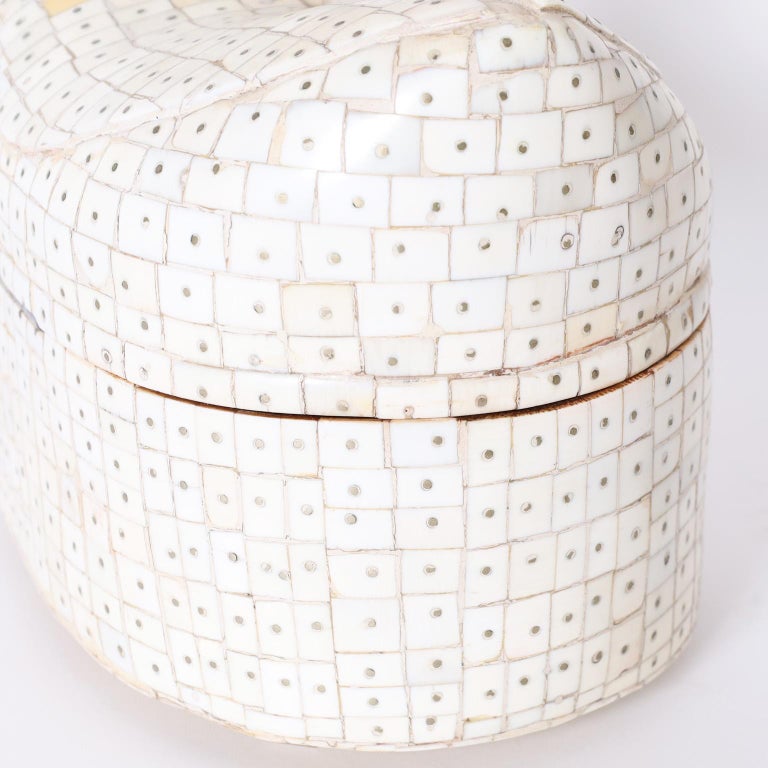 Lidded Bone Duck Box For Sale at 1stDibs