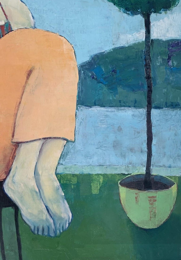 Lidia Wiencek - Woman on a chair - Figurative oil painting, Female ...