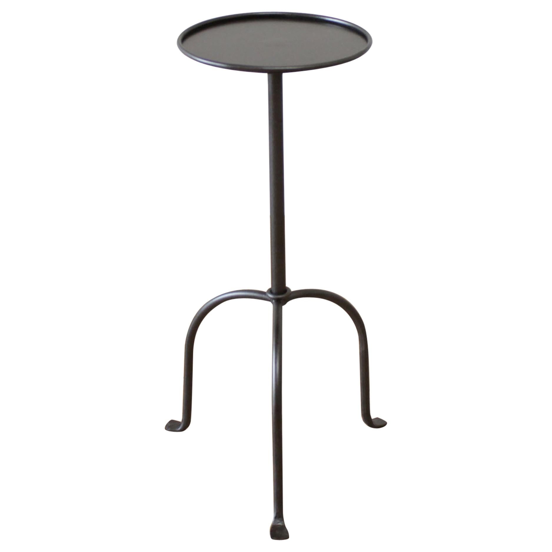 Lido Small Drink Table in Iron or Antique Brass Finish at 1stDibs
