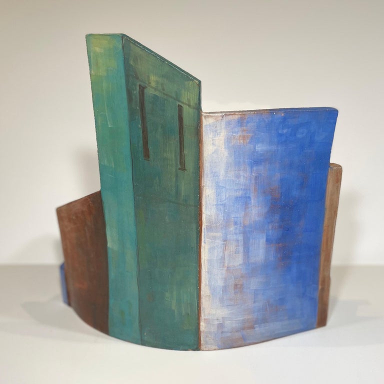 Lidya Buzio - Pair ceramic sculpture vessels, hand-painted New York ...
