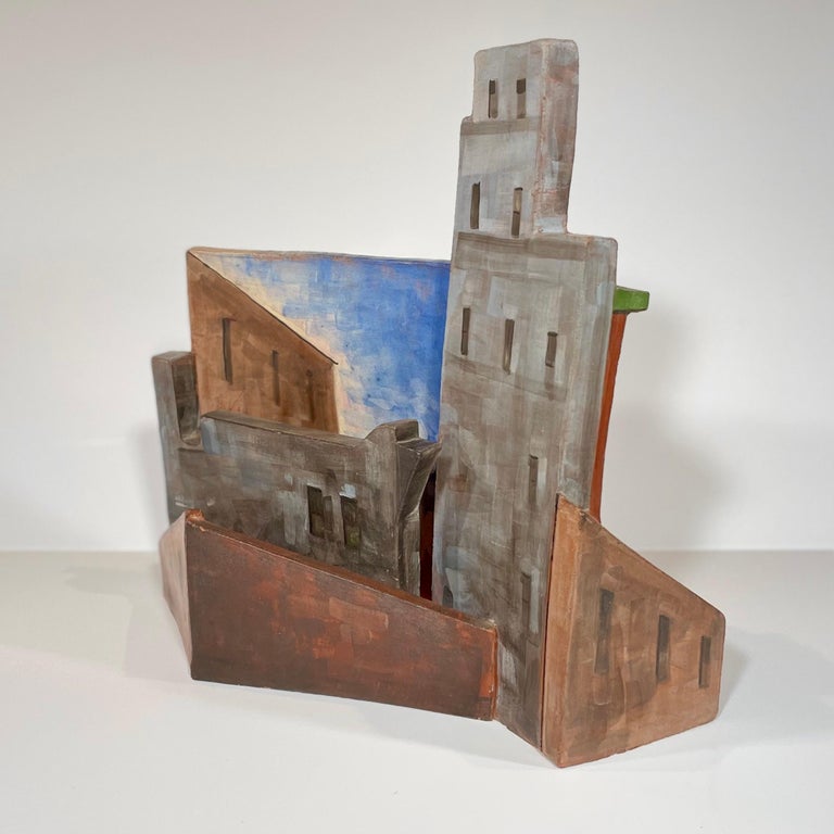 Lidya Buzio - Pair ceramic sculpture vessels, hand-painted New York ...