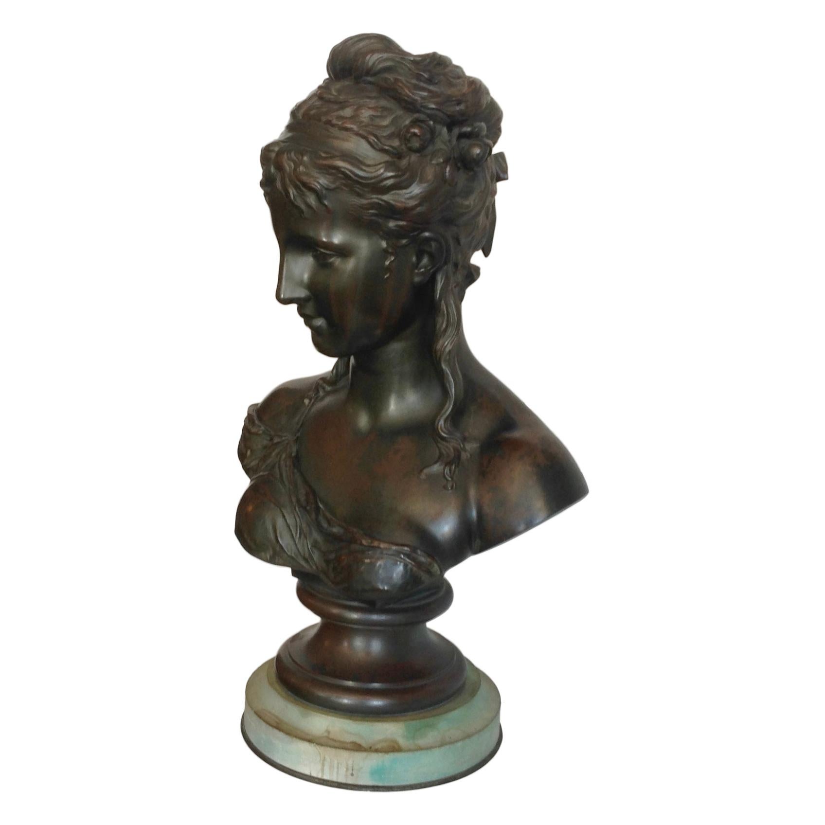 Psyche and Pandora Classical Bronze Statues, 19th Century, Signed H ...
