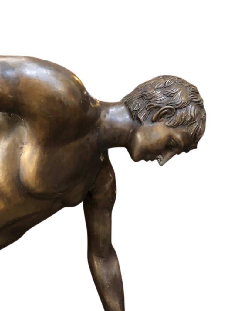 Life-Size Bronze Greek Discus Olympian Statue, 20th Century For Sale at ...
