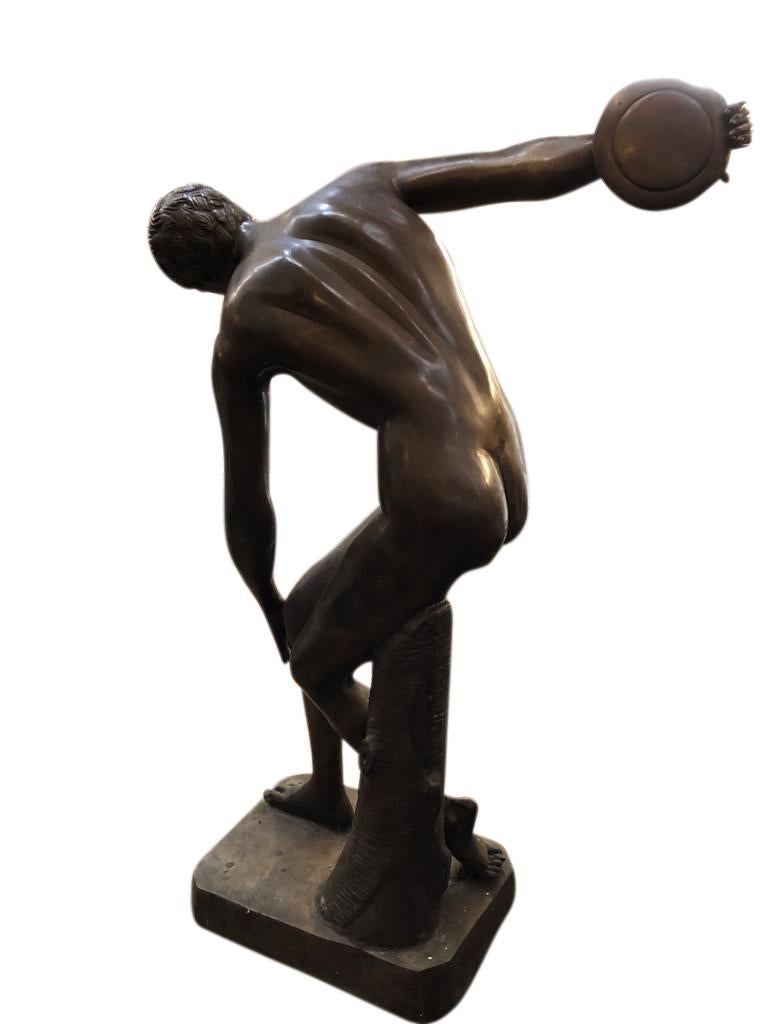 Life-Size Bronze Greek Discus Olympian Statue, 20th Century For Sale at ...