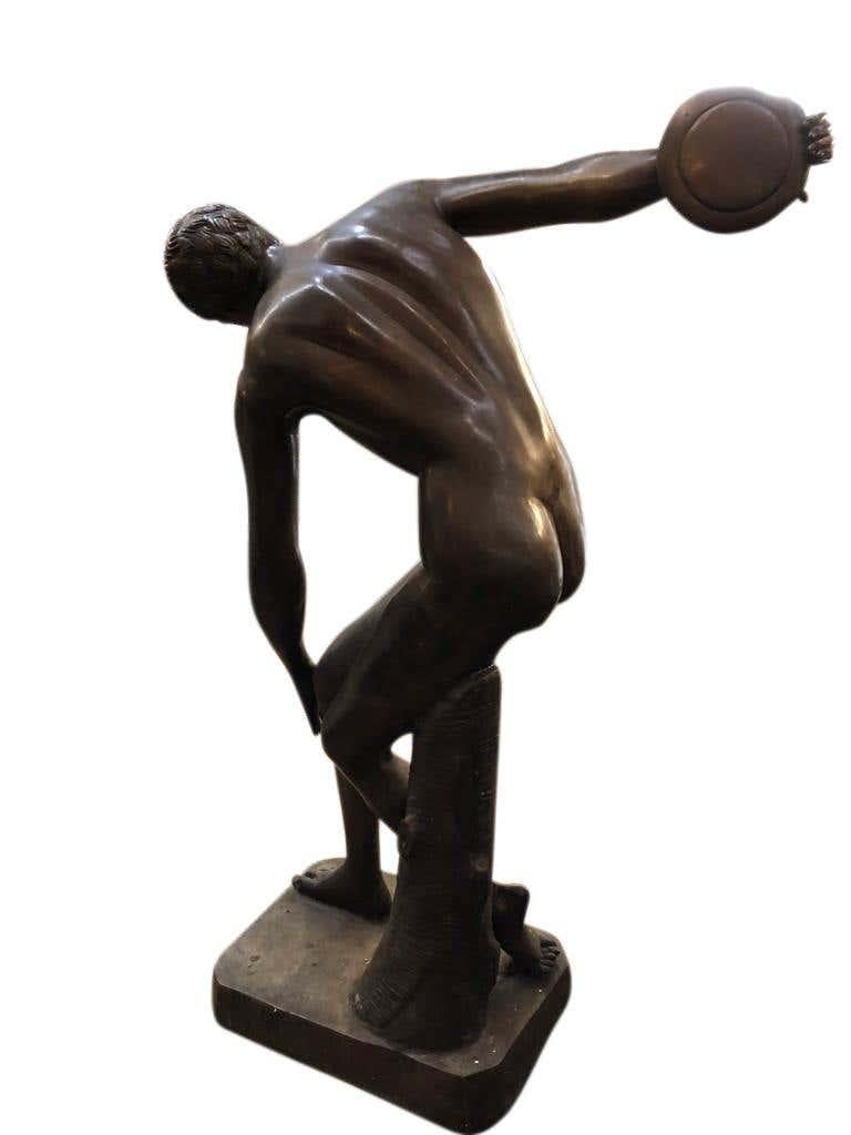 Life-Size Bronze Greek Discus Olympian Statue, 20th Century For Sale at ...