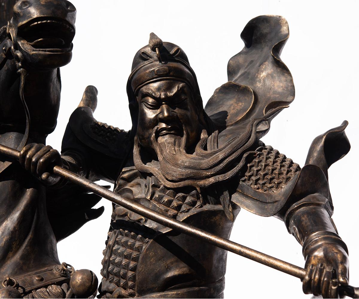 Life-Size Bronze of Chinese General Guandi on Horseback at 1stDibs ...