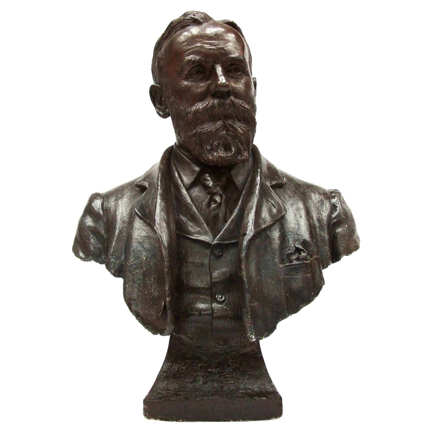 Bronze Bust of a Gentleman For Sale at 1stDibs