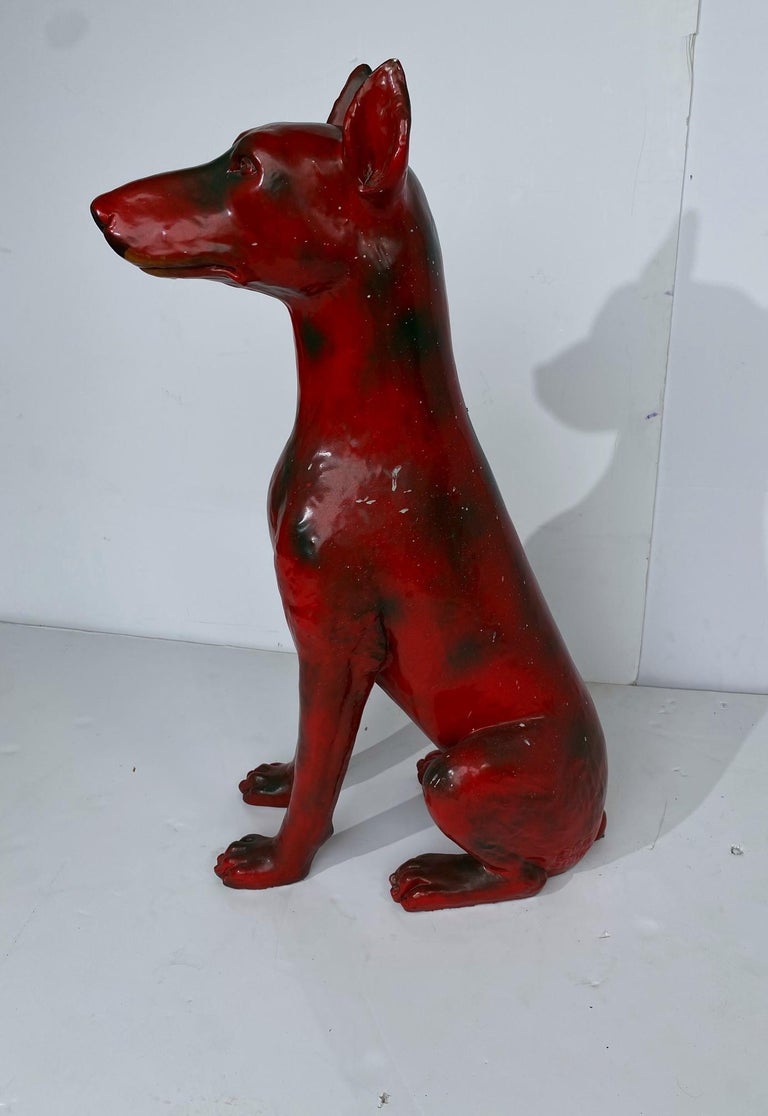 Life Size Doberman Dated 1977 For Sale at 1stDibs